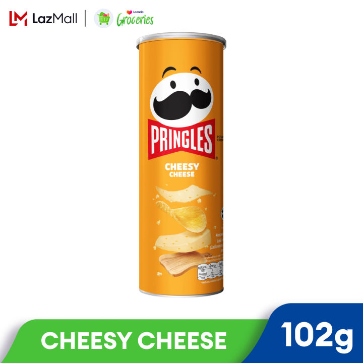 Pringles CHEESY CHEESE Flavour Potato Crisp Chips 1 Can 102g (Halal ...
