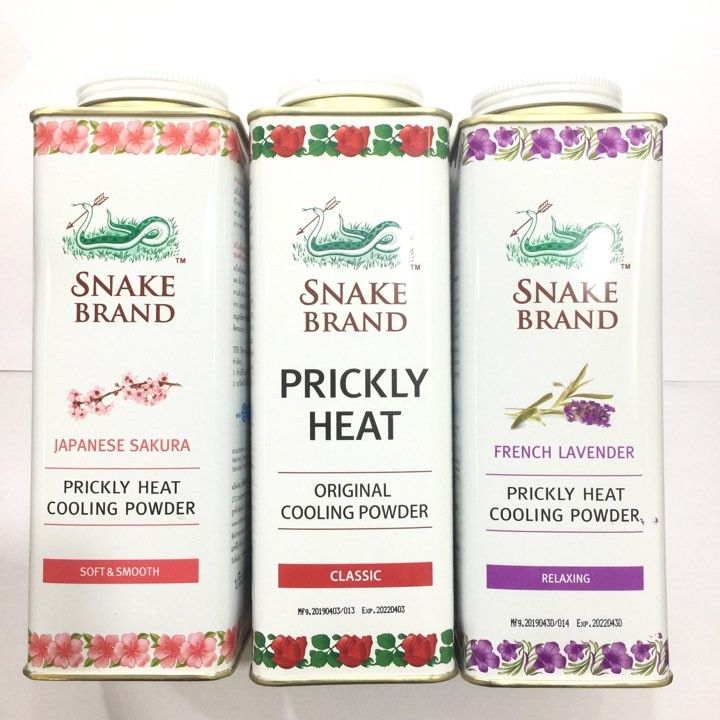 Snake Brand Powder 蛇粉 280g Prickly Heat Cooling Powder Classic Lavender ...