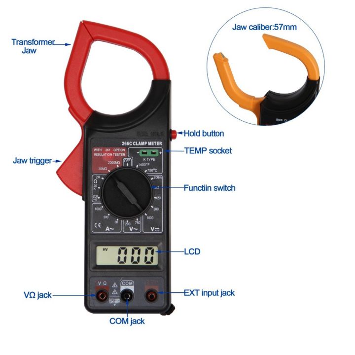 Digital Clamp Meter Model 266C | Lazada PH