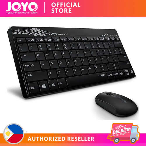 RAPOO 8000 MULTI-MODE MINI KB & MOUSE WIRELESS DESKTOP COMBO (BLACK ...