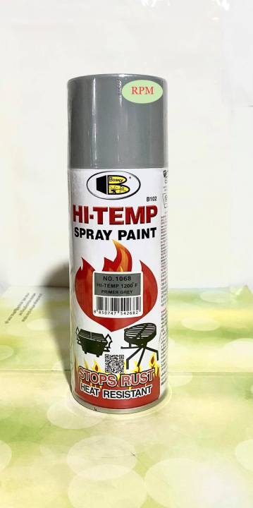 Bosny Hi Temp Spray Paint 1200 F Primer Gray No. 1068 | Lazada PH