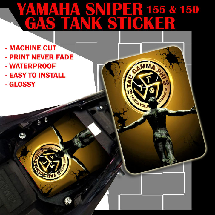 GAS TANK STICKER FOR YAMAHA SNIPER 155 & 150 / GAS TANK STICKER YAMAHA ...