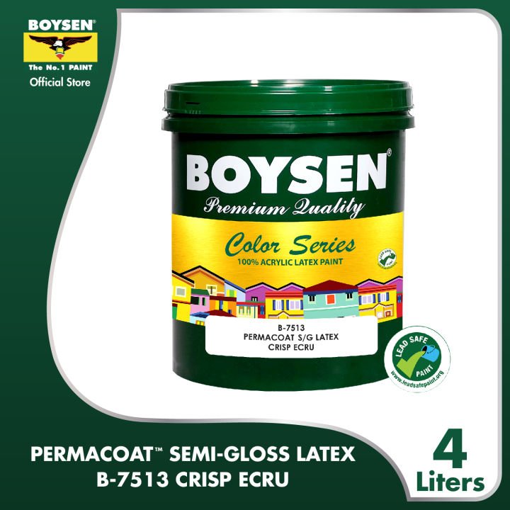 BOYSEN Permacoat Semi-Gloss Latex Crisp Ecru B7513-4L | Lazada PH
