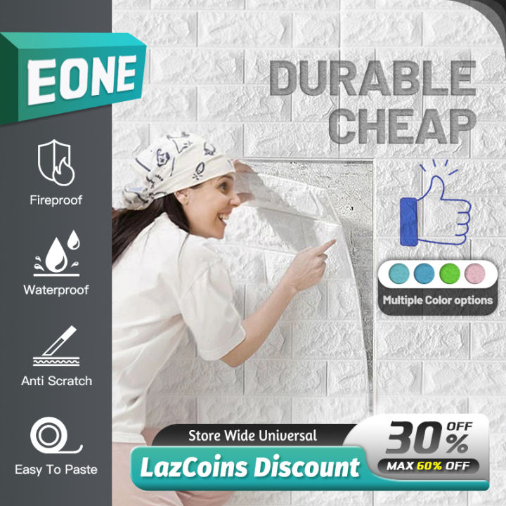 EONE 3D Wallpaper Waterproof Foam Self-Adhesive Wall Stickers Foam ...