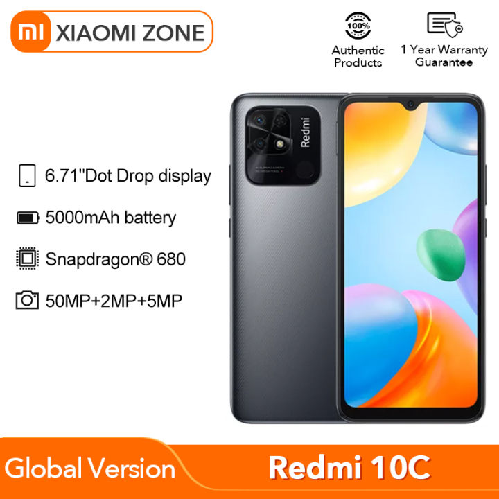 【New Arrival】Global Version Xiaomi Redmi 10C Smartphone 4GB 64GB ...