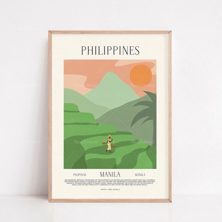 Philippine posters Manila prints retro wall art minimalist posters ...