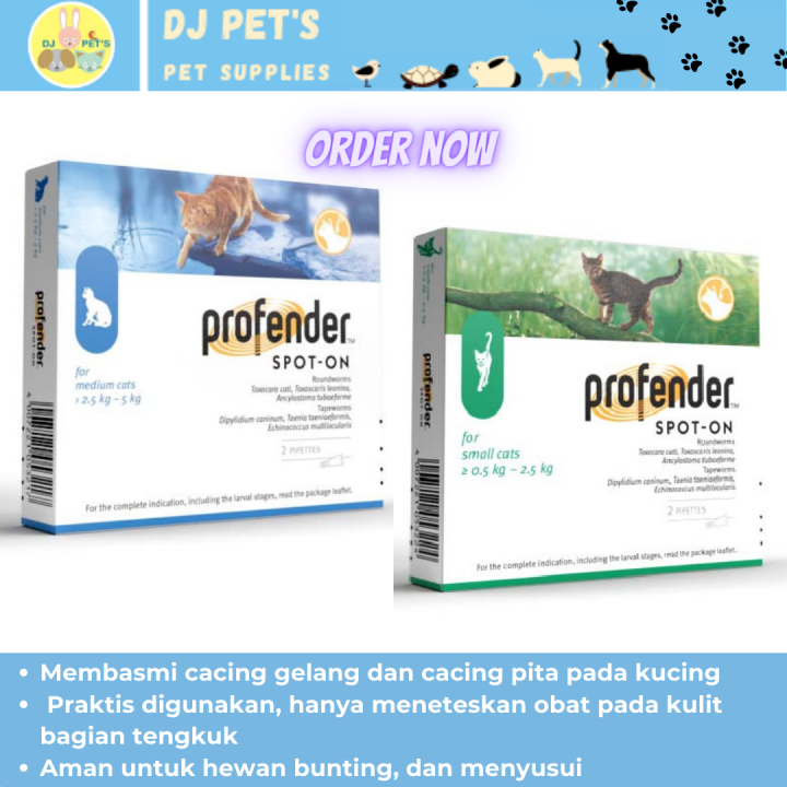Profender Spot On Small Medium Cat Obat Cacing Kucing Tetes 1 Ampul ...