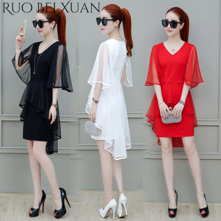 Ruo Bei Xuan 2024สไตล์ฤดูร้อนใหม่ล่าสุด,ตาข่ายลดหุ่นลมเย็นสุดๆความยาว ...
