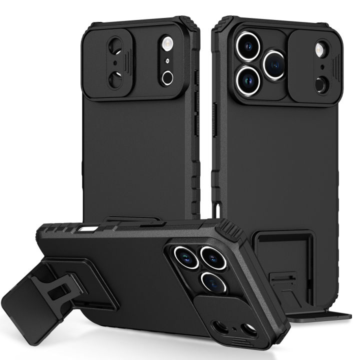 Stand Holder Anti-Scratch Slide Lens Cover Case for Iphone 17 Pro Max ...