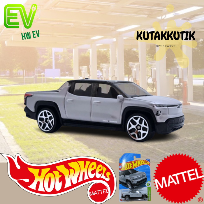 Hot Wheels Mobil Pickup Chevy Silverado EV RST Abu Lot D 2025 HW EV | Lazada Indonesia