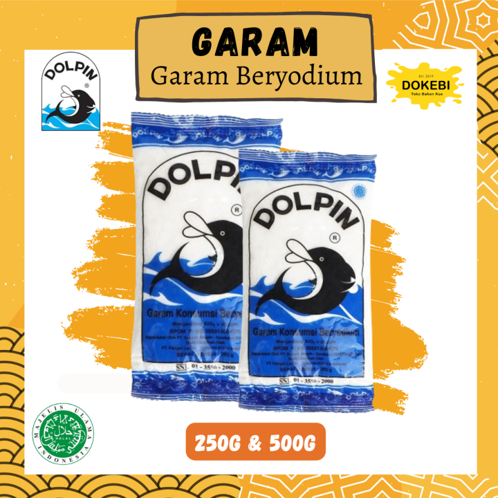 DOLPIN Garam 250g & 500g / Dolphin Salt / Garam Konsumsi Beryodium ...