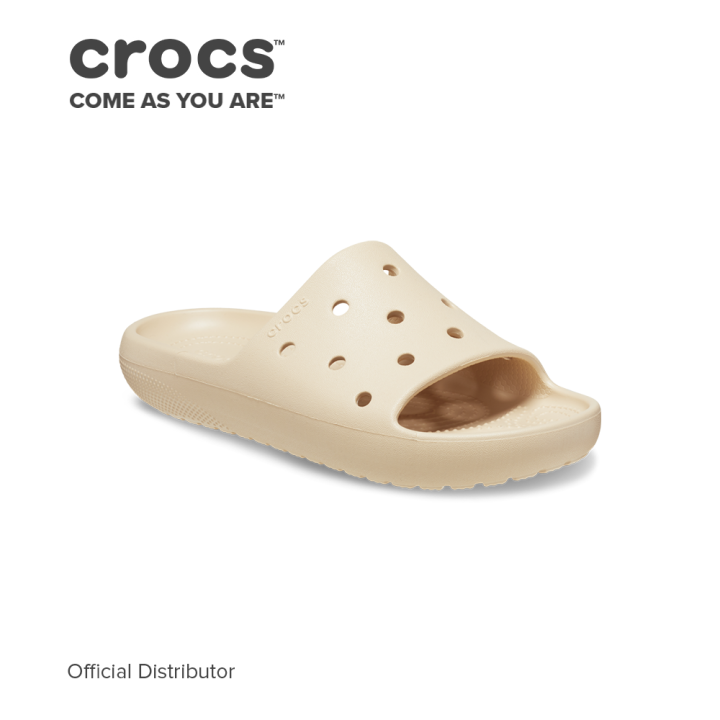 Crocs Unisex Classic Slide V2 in Shitake | Lazada PH