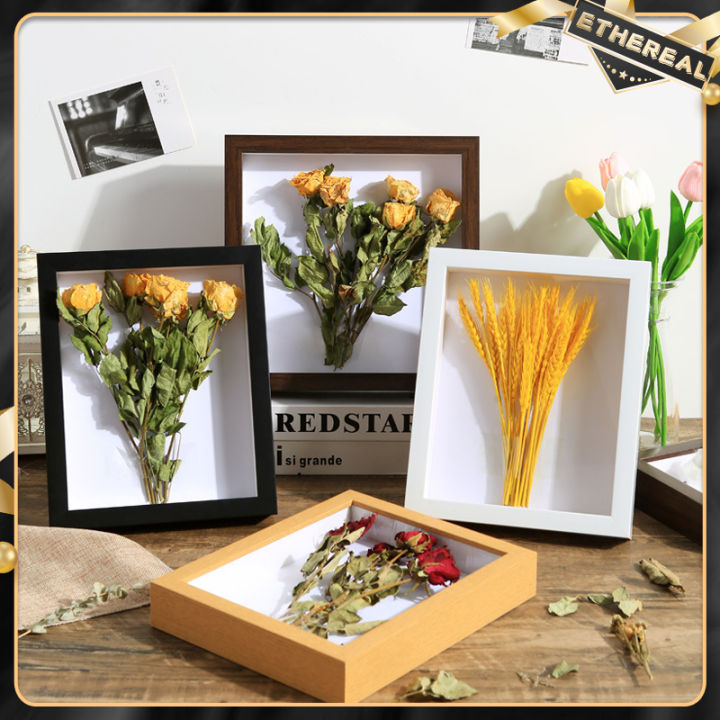 3D 3cm Depth Photo Hollow Frame Flower bouquet Wooden Frame Specimen ...