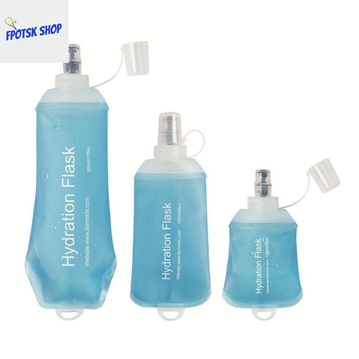 FPOTSK TPU Folding Water Bottle Soft Flask Blue Sport Water Bottle ...