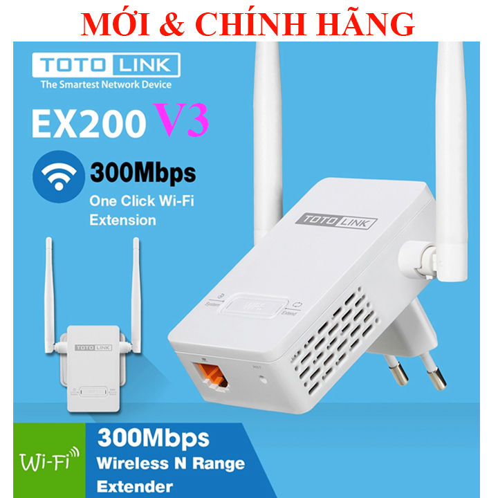 Repeater kích sóng wifi TOTOLINK EX200 V1 V2 V3, Tenda A9 A12, Mercusys ...