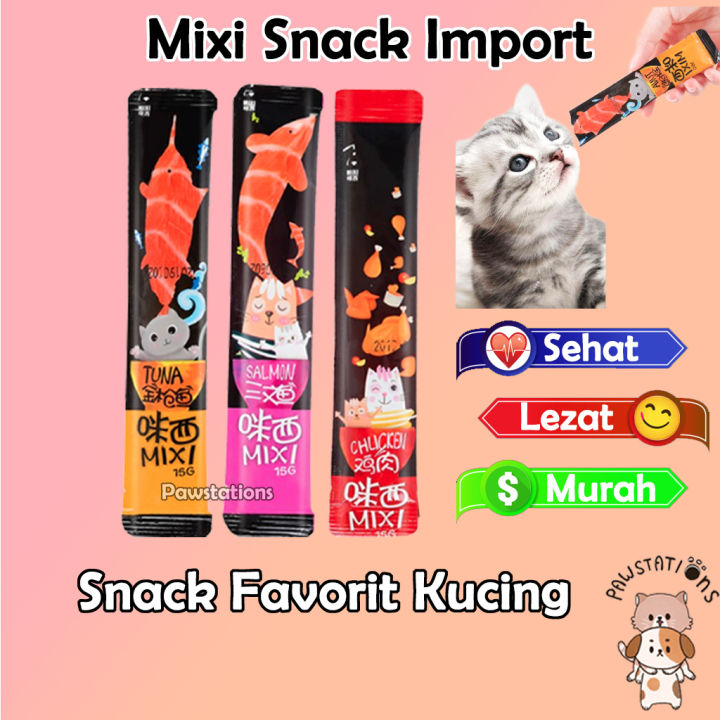 Mixi Snack Kucing Import 15gr Snack Kucing Mixi Cat Treats | Lazada ...