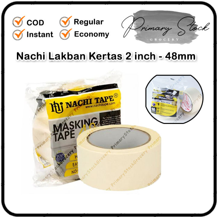 Masking Tape Nachi 48mm 20 Yard Isolasi Lakban Kertas 2 inch | Lazada ...