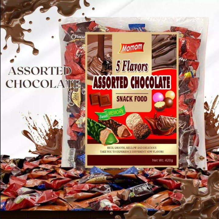 Momom 5 Flavors Assorted Chocolate 400 Grams Snack Dessert | Lazada PH