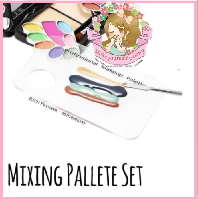 Mixing Palette Palet Pallete Acrylic + Spatula Stainless | Lazada Indonesia