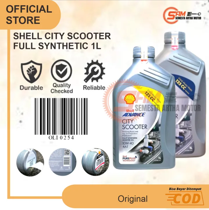 Shell Advance City Scooter Full Synthetic API SP/JASO MB 1 Liter oli ...