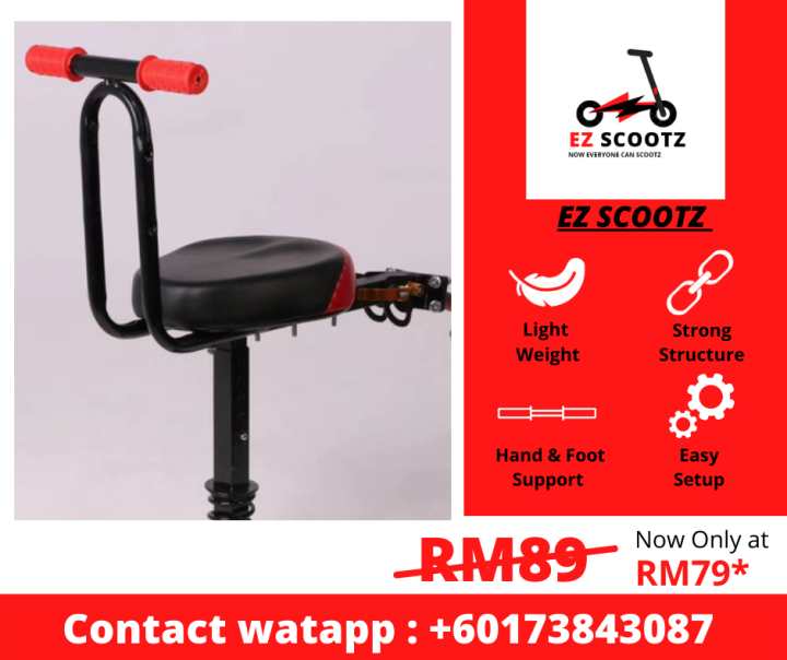 EZ Scootz Add On Kids Seat Sport Cycling Bicycle E-scooter Electric ...
