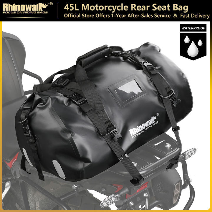 Rhinowalk Motorcycle Rear Seat Bag 45L Large Capacity Waterproof ...