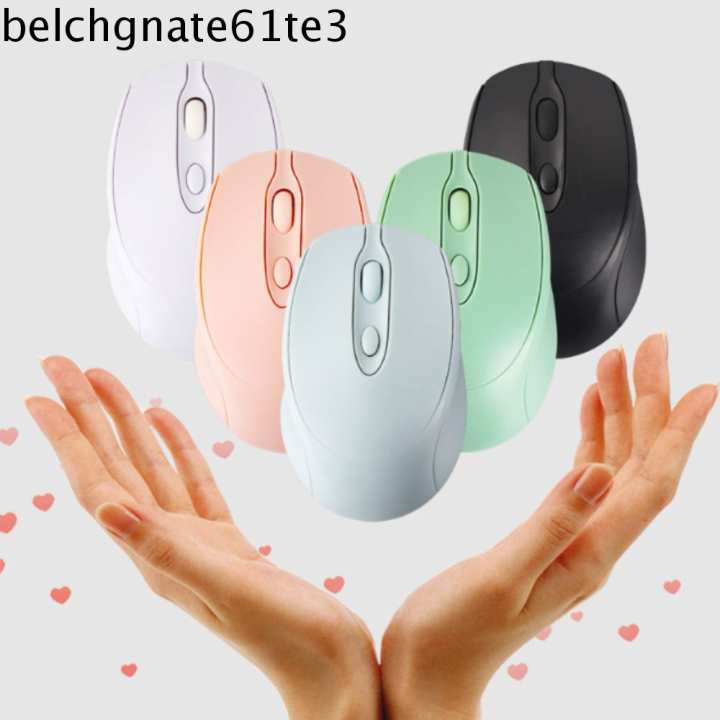 LCHGNA 1600DPI Macaron Wireless Mouse 2.4Ghz+BT5.0 Rechargeable ...