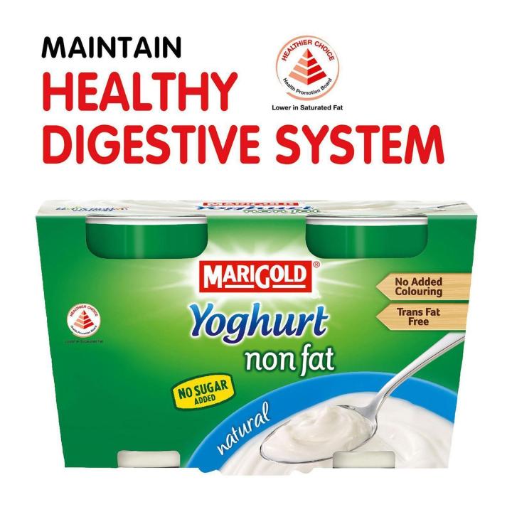 Marigold Non Fat Cup Yoghurt - Natural 130G | Lazada Singapore