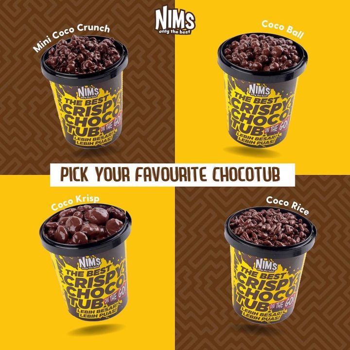 NIMS CRISPY CHOCO TUB VIRAL CHOCO JAR SEDAP COCO RICE MINI COCO CRUNCH ...