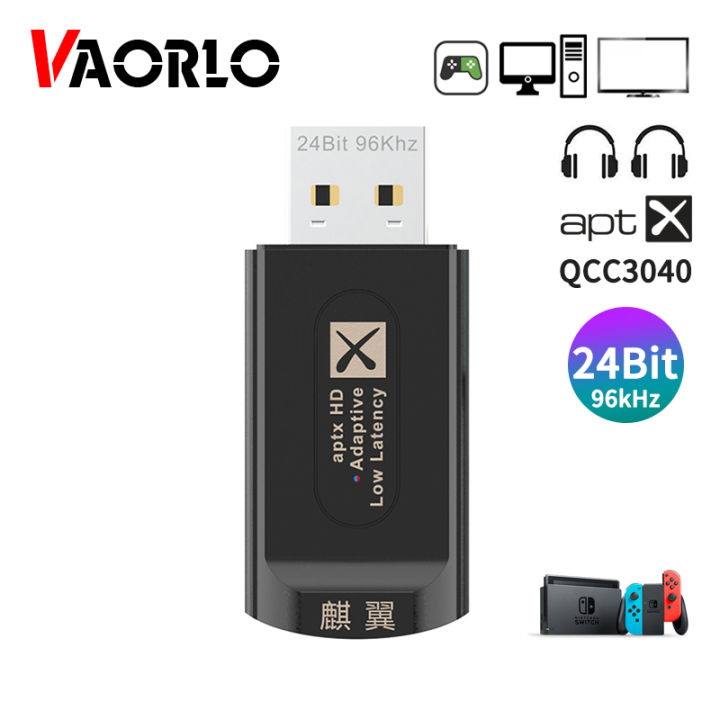 KB9P USB Bluetooth 5.2 Audio Transmitter QCC3040 QCC3056 aptX Adaptive ...