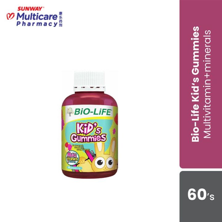 Bio-Life Kids Gummies Multivitamin & Minerals 60's | Lazada