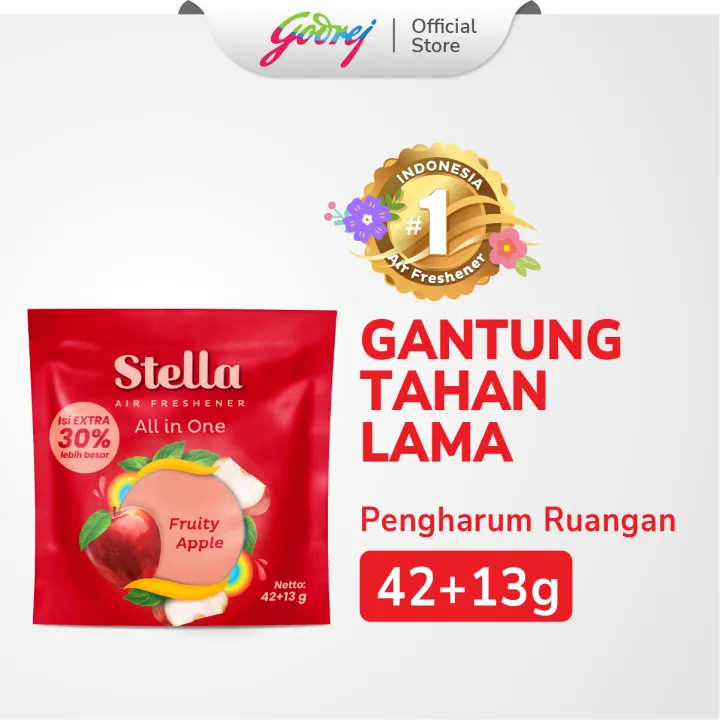 Stella All In One Fruity Apple 42+13gr - Pengharum Ruangan | Lazada ...