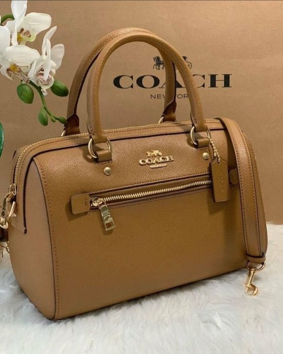 Coach F79946 Rowan Satchel Top Handle Bag in Saddle Crossgrain Leather ...
