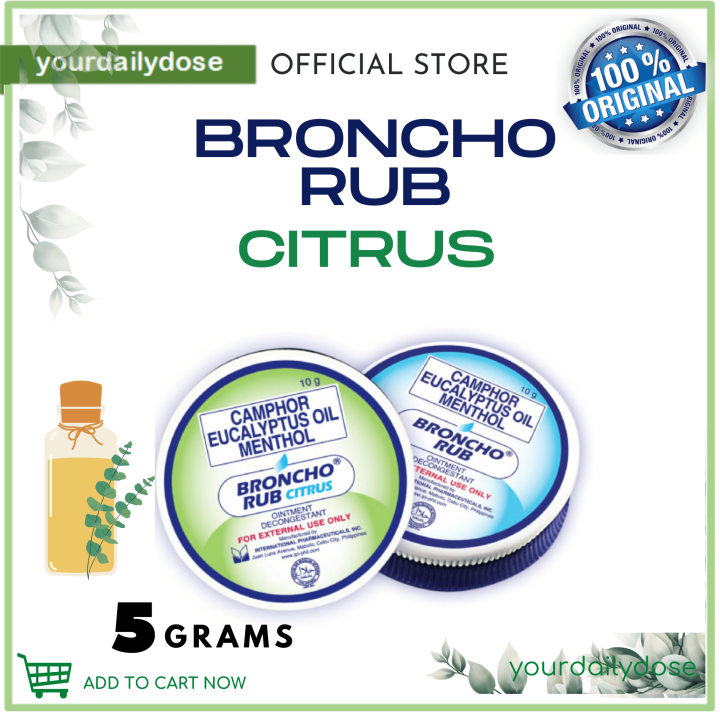 IPI BRONCHO RUB CITRUS 5G AND 10G COUGH & COLDS RELIEF | Lazada PH