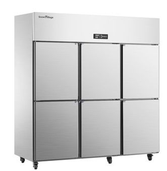 SnowVillage 1310L Upright 6-Door Fully Freezer | Stainless Steel ...