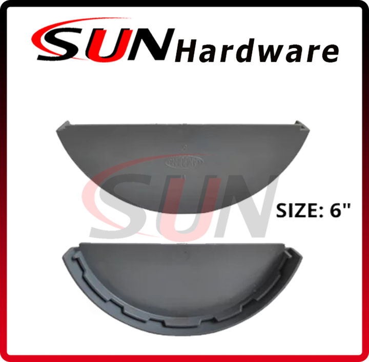 Tutup Talang Air 6 Inch U Setengah Lingkaran Bulat Plastik PVC Abu Abu ...