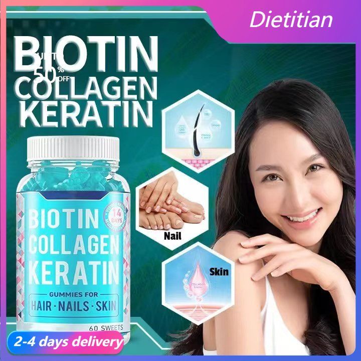 Collagen Gummies With Biotin And Vitamin C Skin Nails Hair Vitamins Anti Aging Lazada Ph
