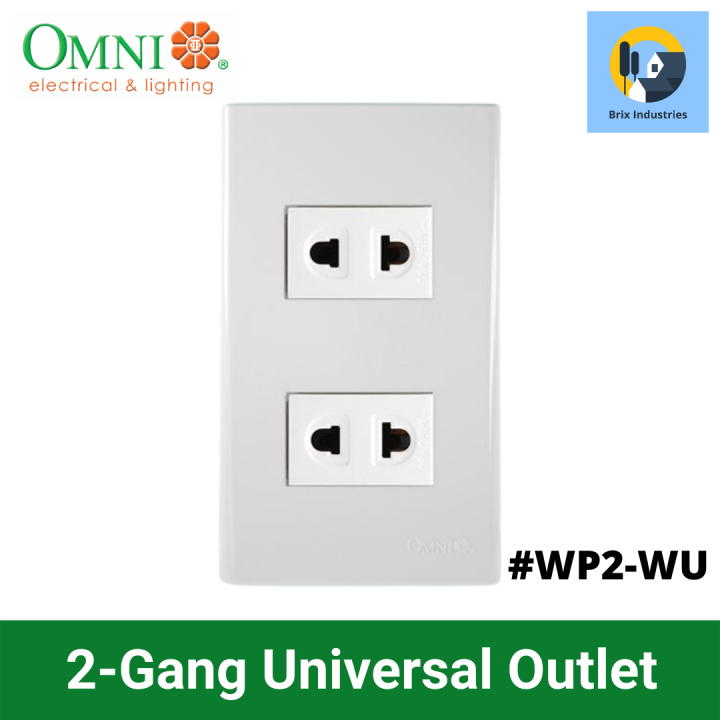Omni 2 Gang Universal Outlet Wide Series - WP2-WU | Lazada PH