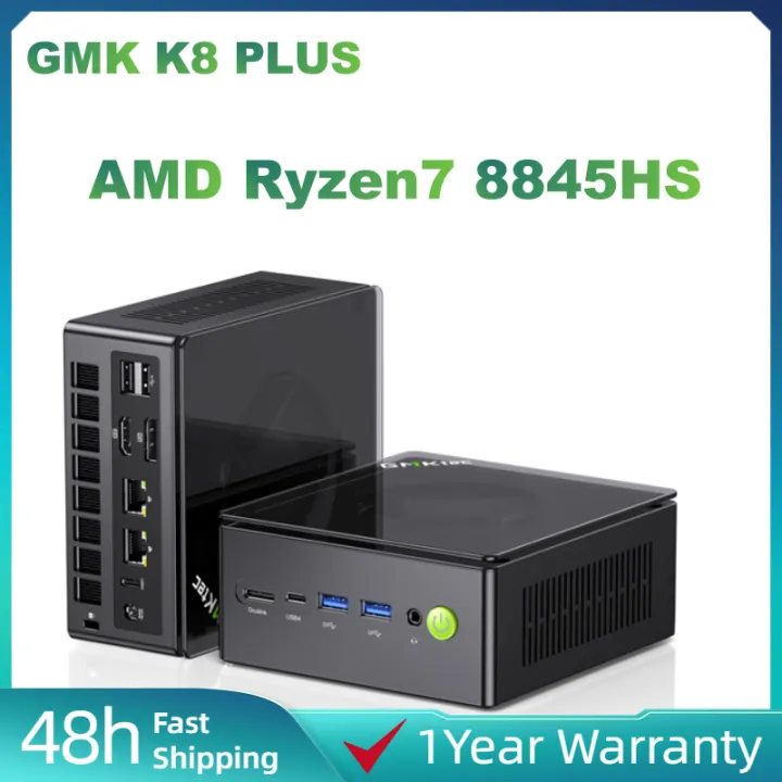 GMK K8 PLUS AMD Ryzen7 8845HS Windows11pro DDR5 PCIe4.0 WIFI6 BT5.2 4K ...