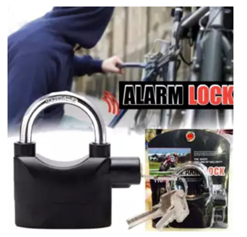 Alarm Padlock for Door/Motor/Bike/Car Anti-Theft Security Lock | Lazada PH
