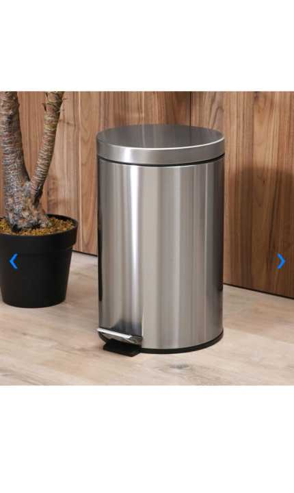 Pedal Bin 12 Liter/Tempat sampah injak kaki/Stainless Steel, krisbow | Lazada Indonesia
