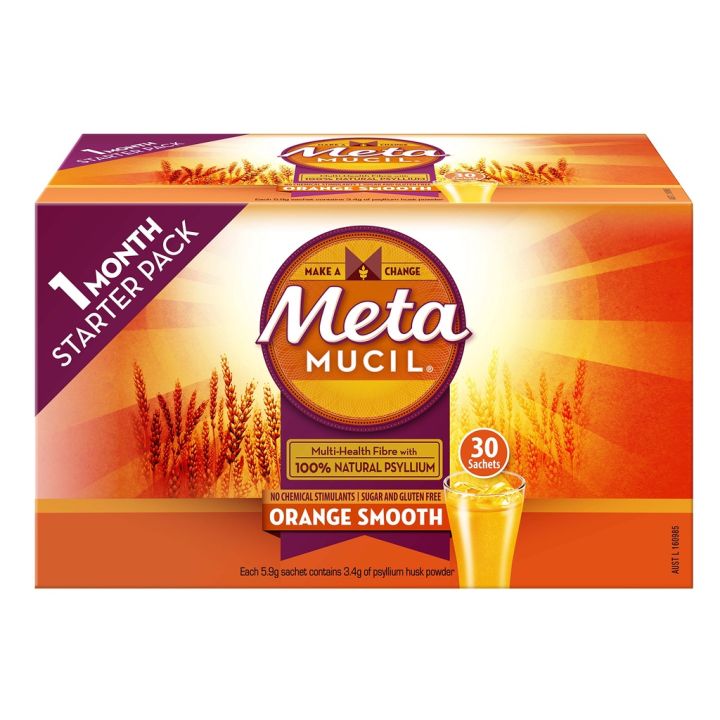 Metamucil Fibre Supplement Smooth Orange (30 Doses trial pack / 72 Dose ...