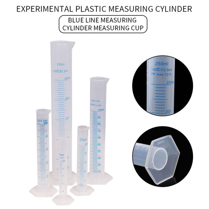 Plastic Measuring Cylinder Laboratory Test Graduated Tube Motor Oil ...