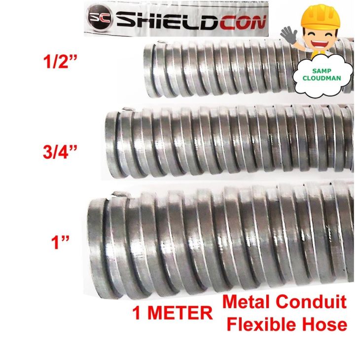 Metal Conduit Flexible Hose 1 Meter Tingi Cut Size 1/2 3/4 or 1 inch ...