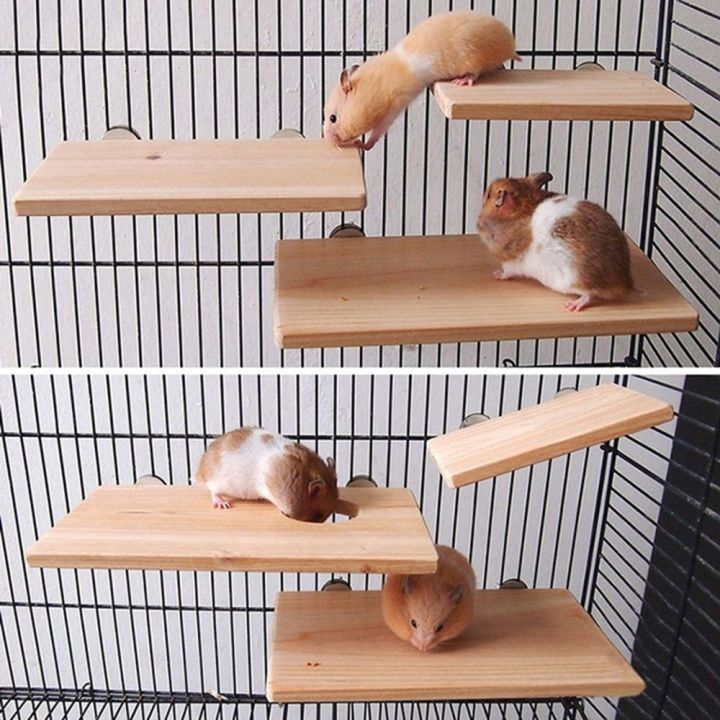 STARRY Squirrel Ladder Hamster Cage Mice Wooden Toys Grinding Paw ...