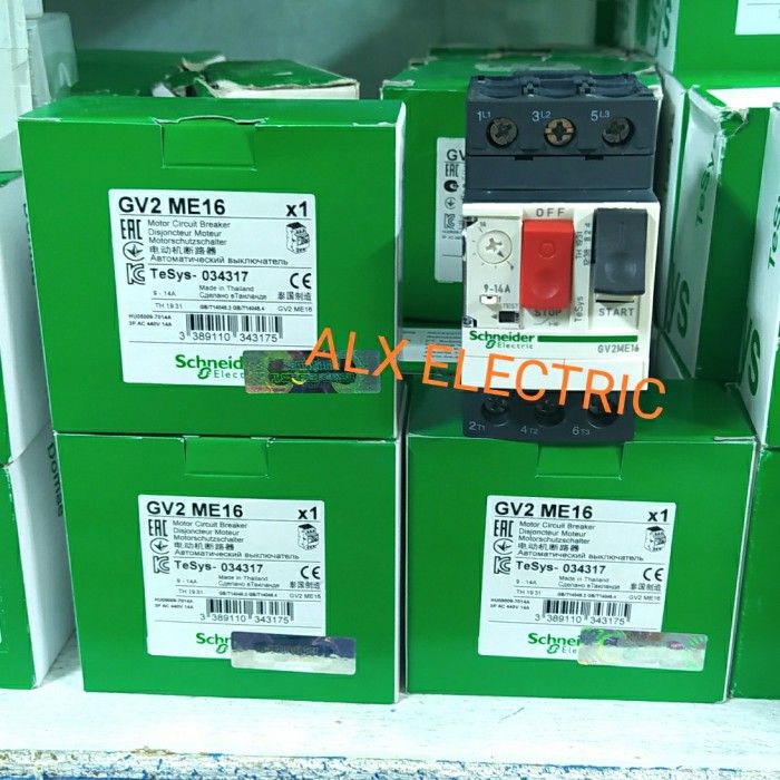 Schneider Gv2me16 motor circuit breaker Gv2me 16 Original A3 TERJAMIN ...
