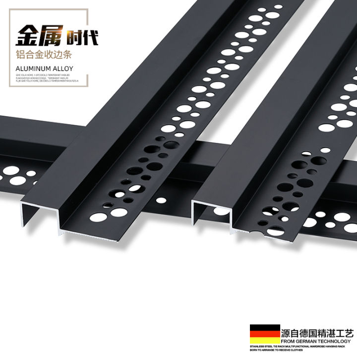 Suspended ceiling closing black edging external angle metal strip putty ...