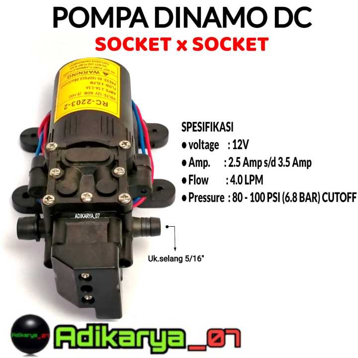 Pompa Dinamo 12 v pompa dinamo sprayer elektrik 1 AM Pompa DC Cuci ...