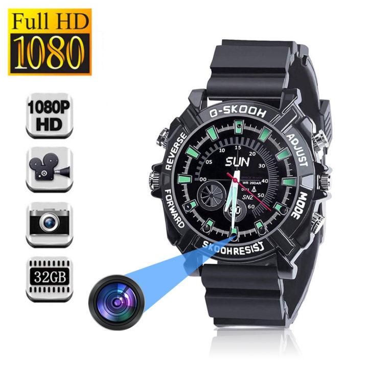 1080P Full HD Smart Watch Camera Mini Camera Mini DV Watch Hidden ...