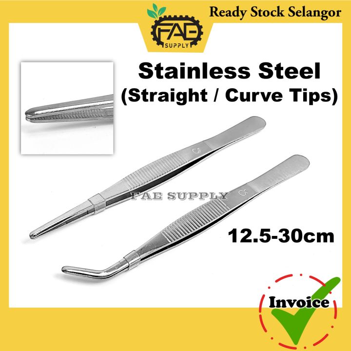 Stainless Steel SS430 Medical forceps straight / curve blunt Dressing ...